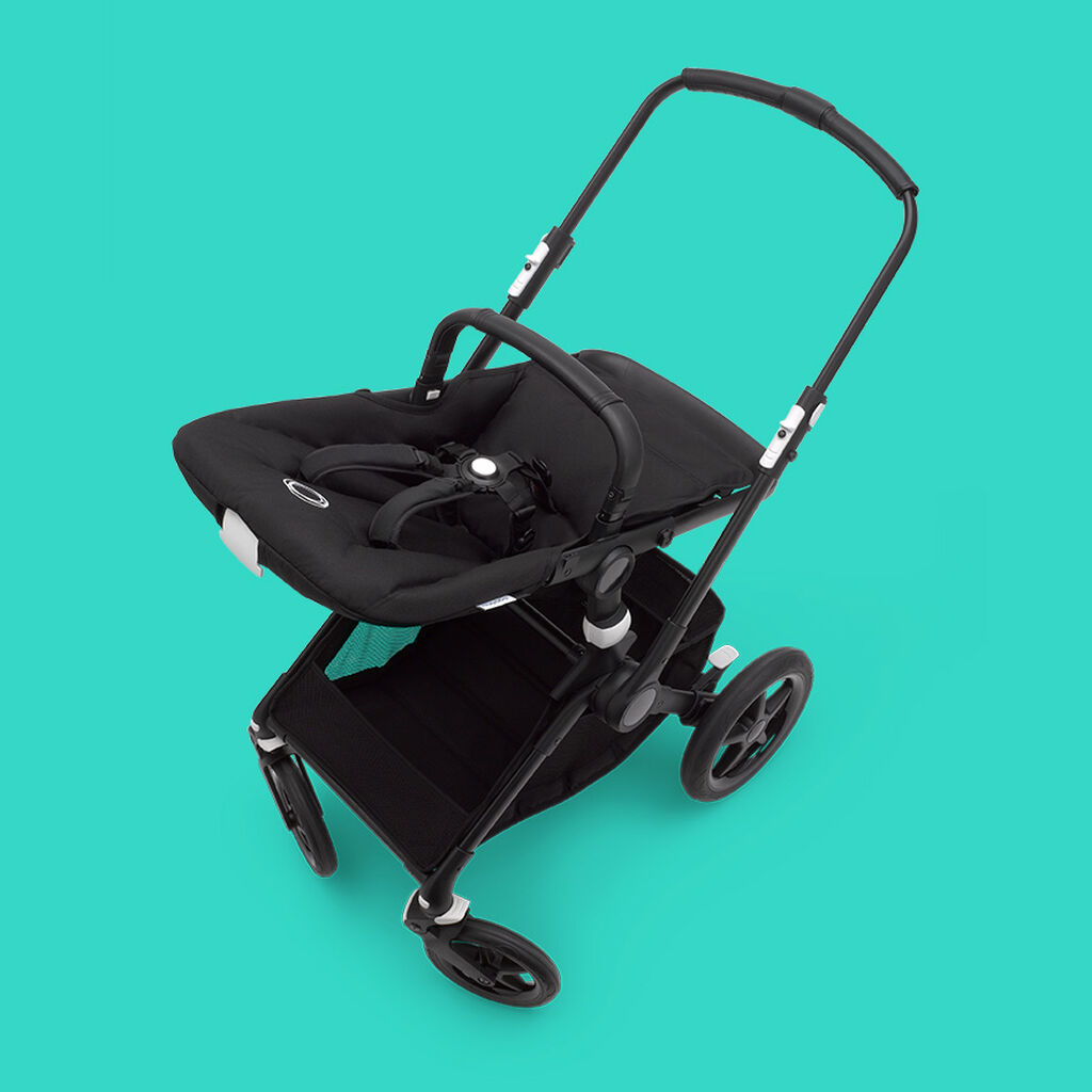 Bugaboo Fox 2 bassinet and seat stroller Black sun canopy, black ...