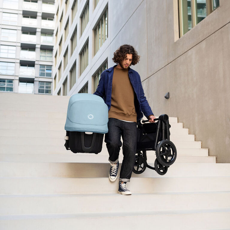 Bugaboo Fox 2 bassinet and seat stroller Black sun canopy, black ...