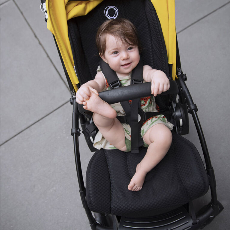Bugaboo Bee 6 seat stroller Black sun canopy, black fabrics, black ...