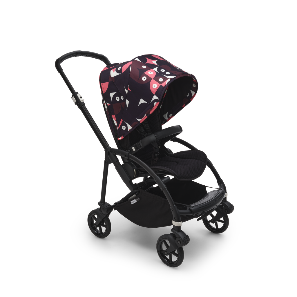 Bugaboo Bee 6 seat stroller Black sun canopy, black fabrics, black ...
