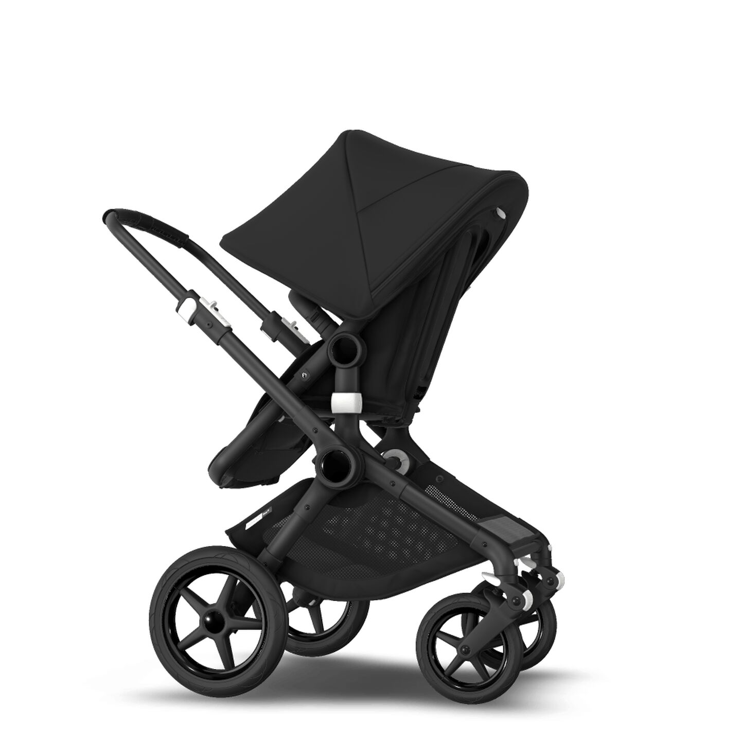 Bugaboo Fox 2 carrycot and seat pushchair Black sun canopy, black ...