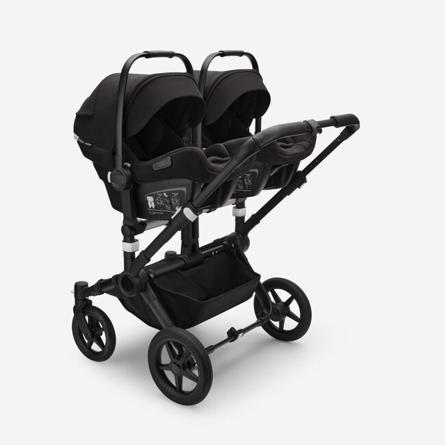 Bugaboo Donkey 5 Twin carrycot and seat pushchair Misty white sun ...