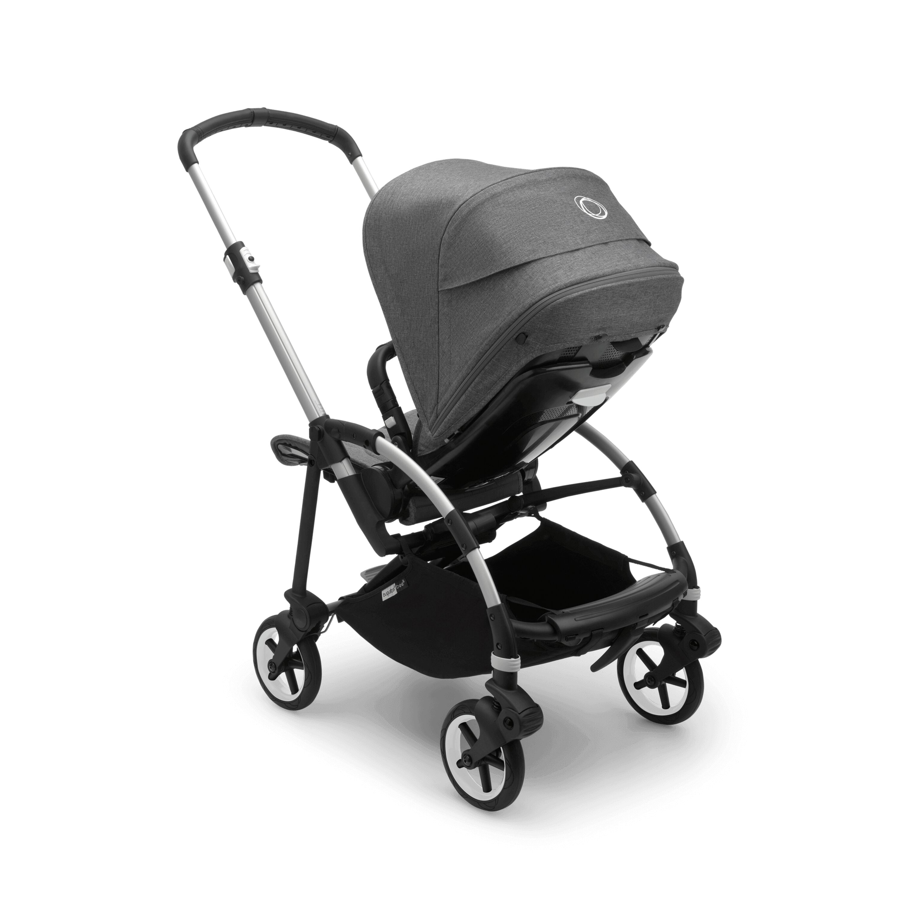 Bugaboo Bee 6 carrycot and seat pushchair Grey mélange sun canopy, grey ...