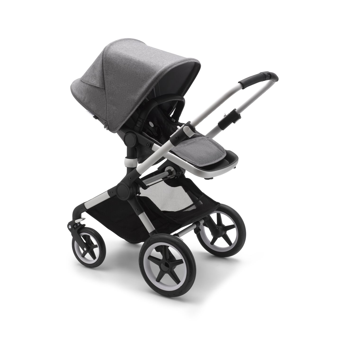 Bugaboo Fox 2 bassinet and seat pram Grey mélange sun canopy, grey ...