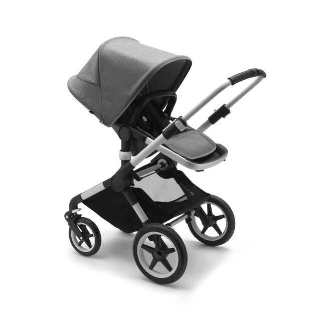 Bugaboo Fox 2 bassinet and seat pram Grey mélange sun canopy, grey ...