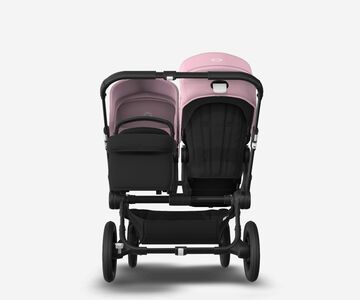 Bugaboo Donkey 3 Duo bassinet and seat stroller Soft pink sun canopy ...