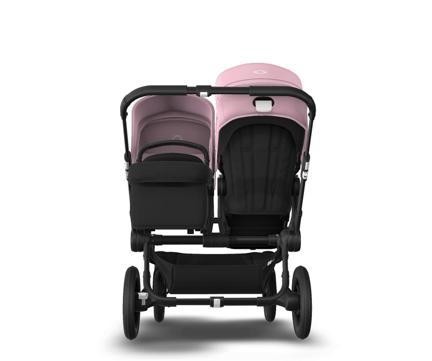 Bugaboo Donkey 3 Duo bassinet and seat stroller Soft pink sun canopy ...