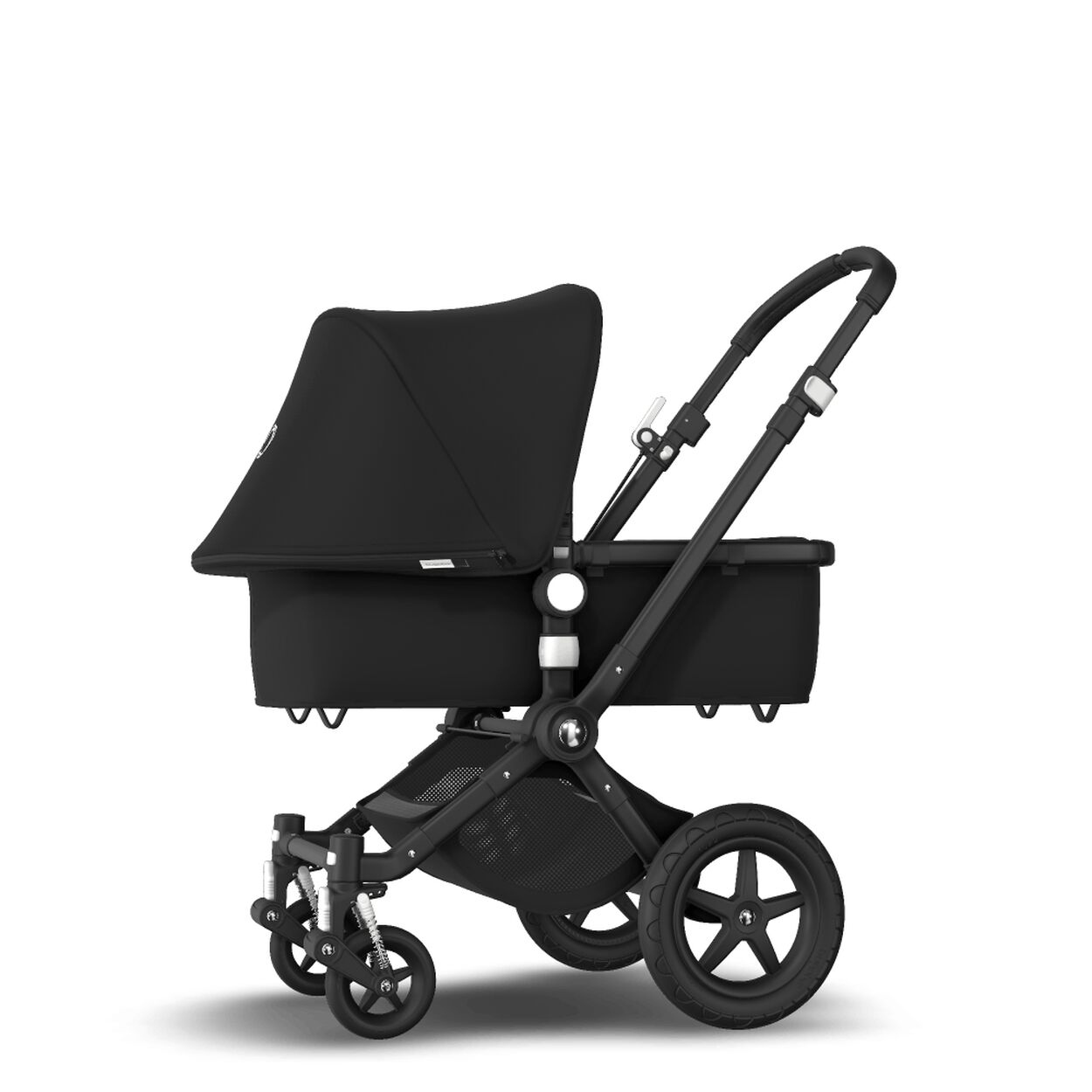 Bugaboo Cameleon 3 Plus kinderwagen met stoel en wieg Black zonnekap, black bekleding, black ...