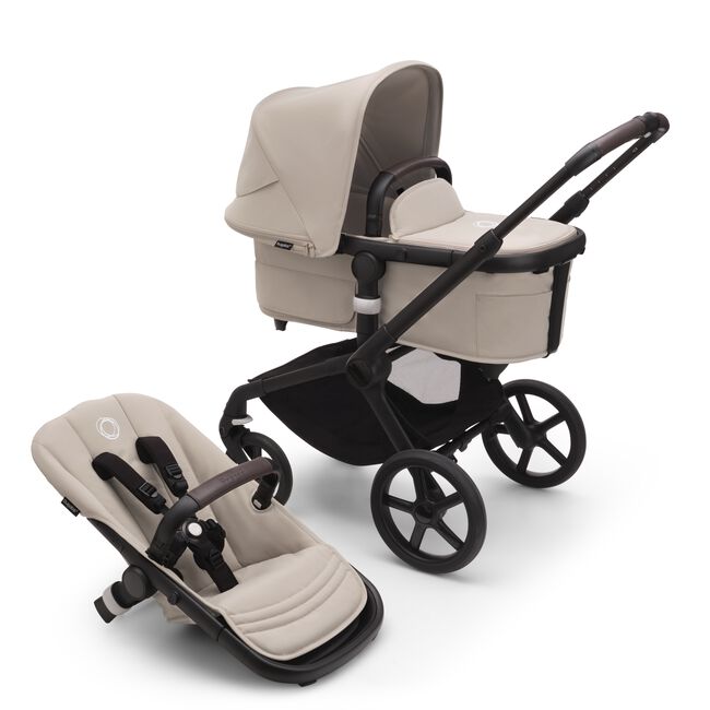 Bugaboo Fox 5 carrycot and seat pushchair Desert taupe sun canopy ...