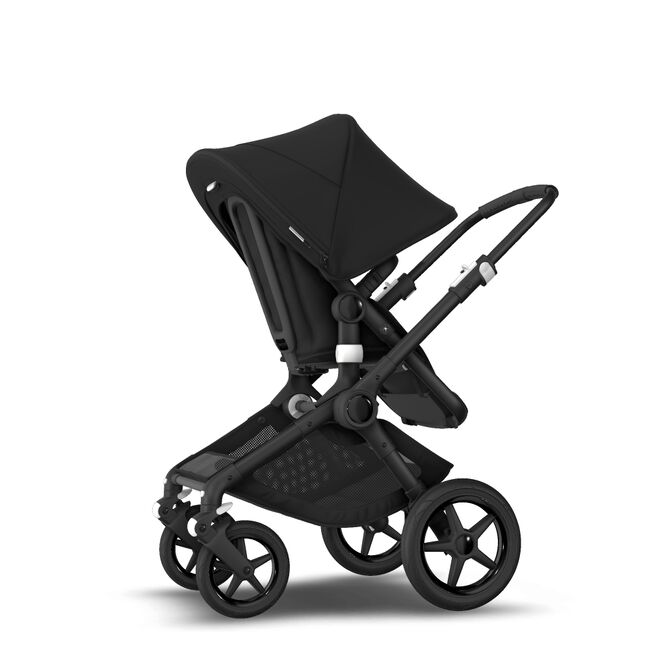 Bugaboo Fox 2 carrycot and seat pushchair Black sun canopy, black ...