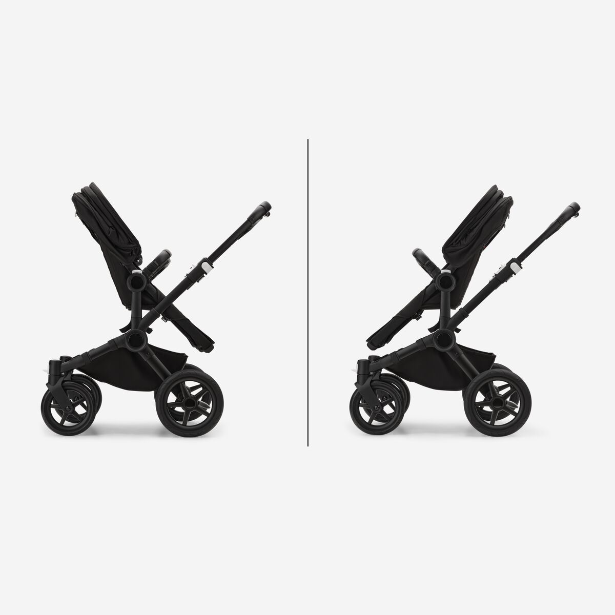 Bugaboo Donkey 5 Twin carrycot and seat pushchair Misty white sun ...