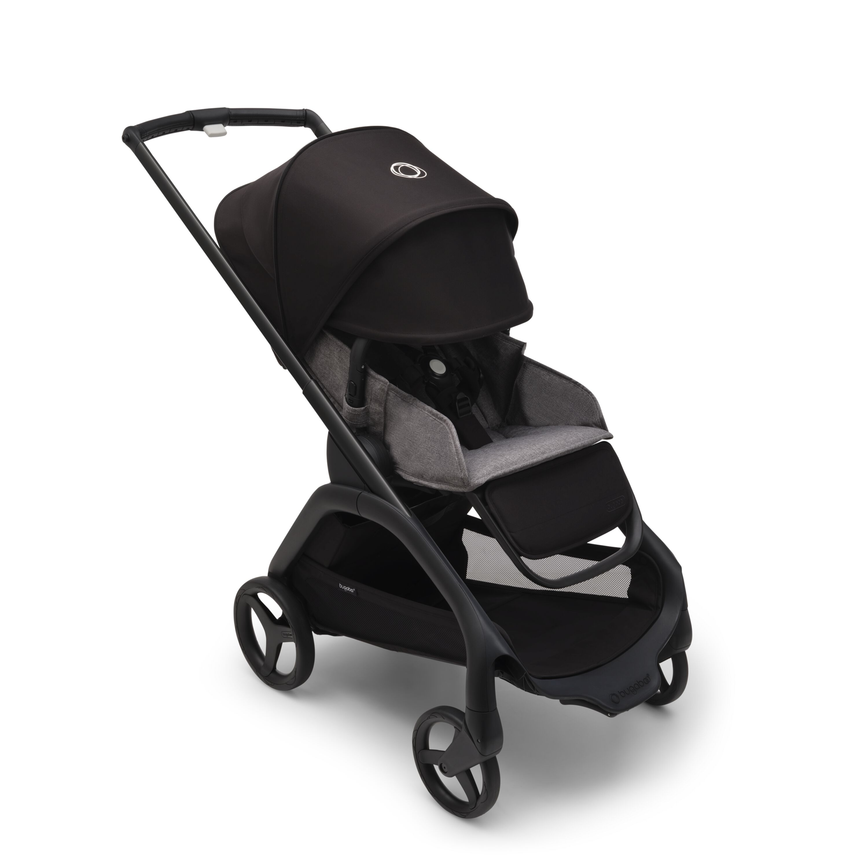 Bugaboo Dragonfly seat stroller Midnight black sun canopy, grey mélange ...