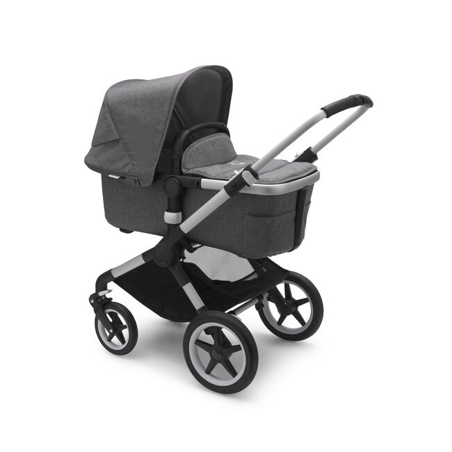 Bugaboo Fox 2 bassinet and seat pram Grey mélange sun canopy, grey ...