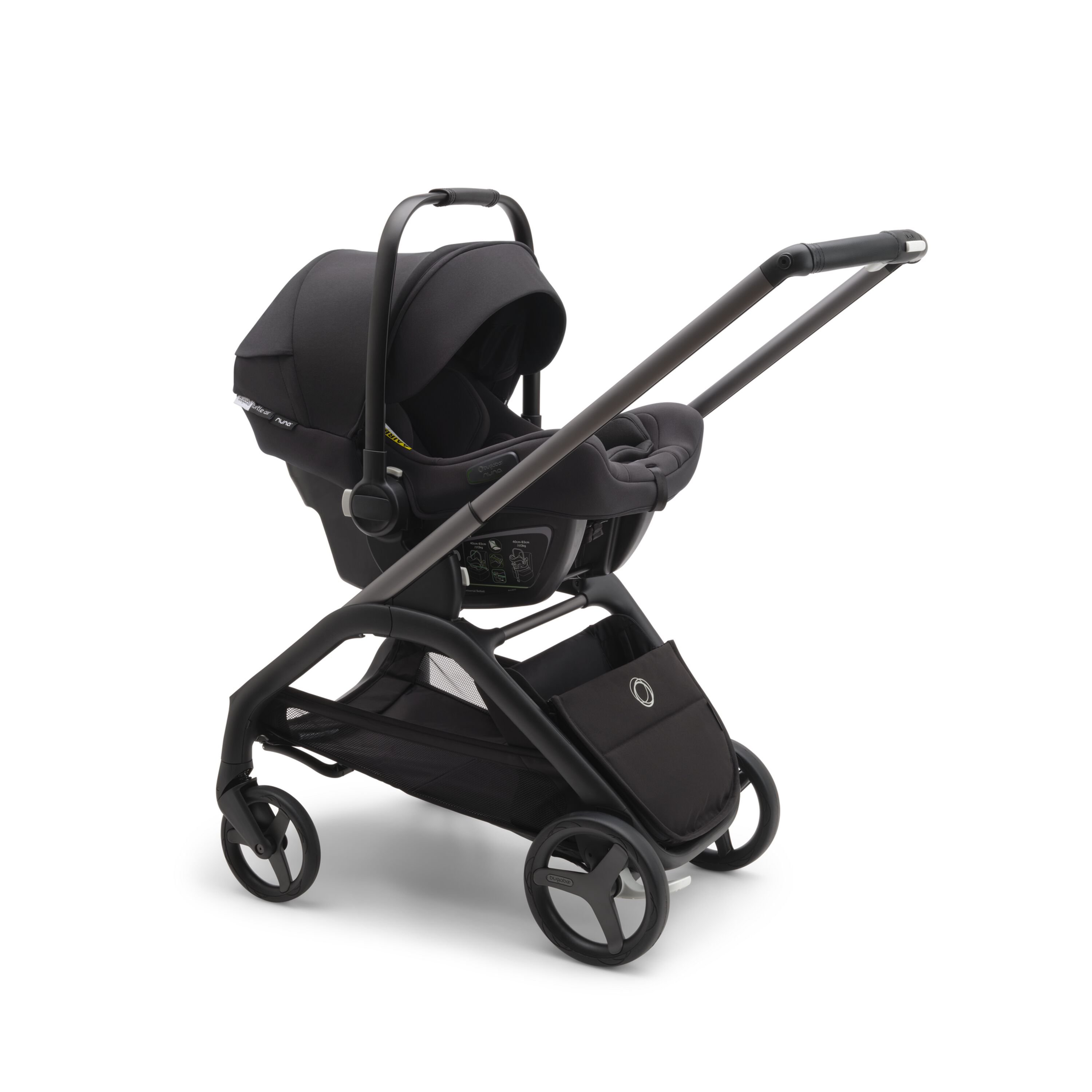 Bugaboo Dragonfly seat stroller Midnight black sun canopy, midnight ...