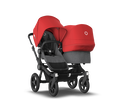 Bugaboo Donkey 3 Duo bassinet and seat stroller Black sun canopy, black ...