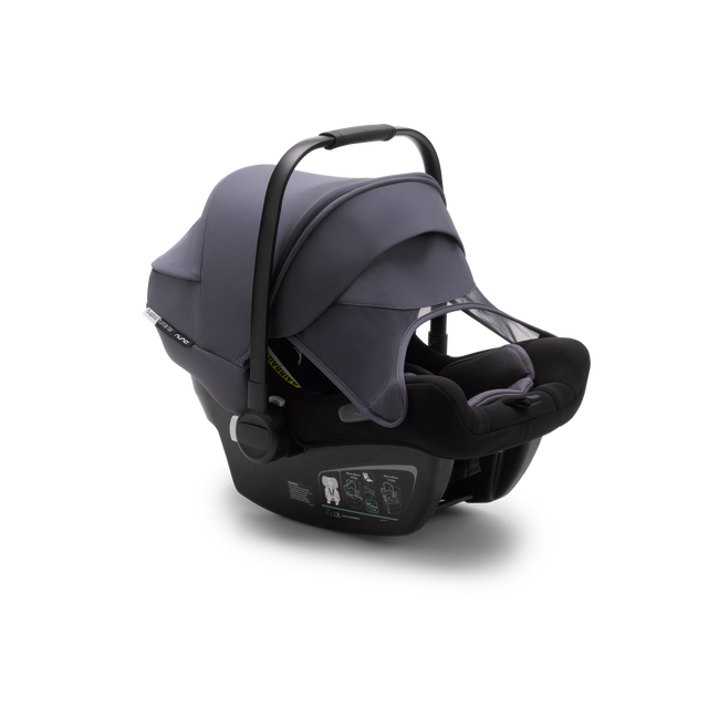 Bugaboo Fox 2 travel system Steel blue sun canopy, steel blue fabrics ...