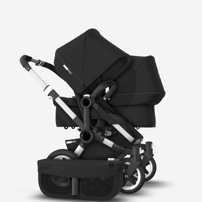 Bugaboo Donkey 2 Duo Seat and bassinet pram Black sun canopy, black ...
