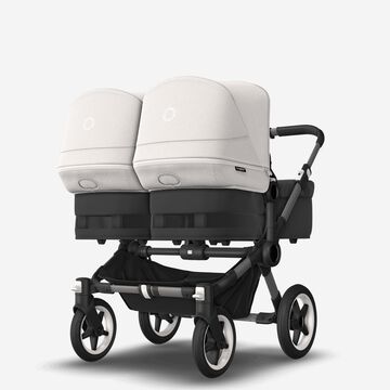 Bugaboo Donkey 5 Twin carrycot and seat pushchair Misty white sun ...