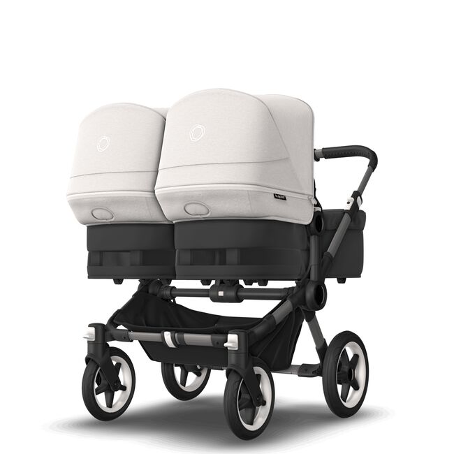 Bugaboo Donkey 5 Twin carrycot and seat pushchair Misty white sun ...