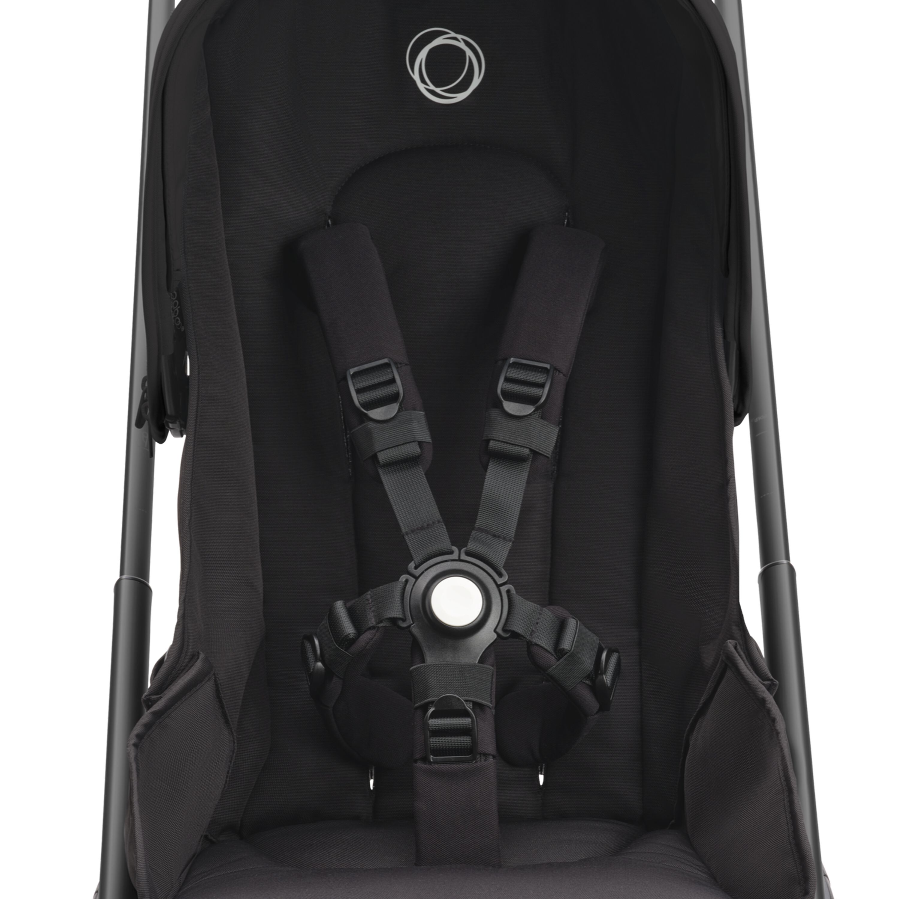 Bugaboo Dragonfly seat stroller Midnight black sun canopy, grey mélange ...