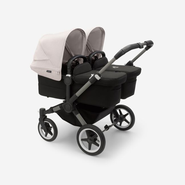 Bugaboo Donkey 5 Twin carrycot and seat pushchair Misty white sun ...