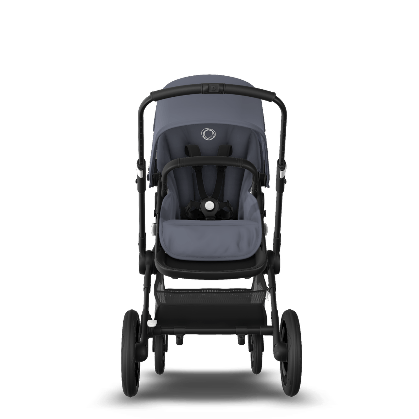 Bugaboo Fox 2 travel system Steel blue sun canopy, steel blue fabrics ...