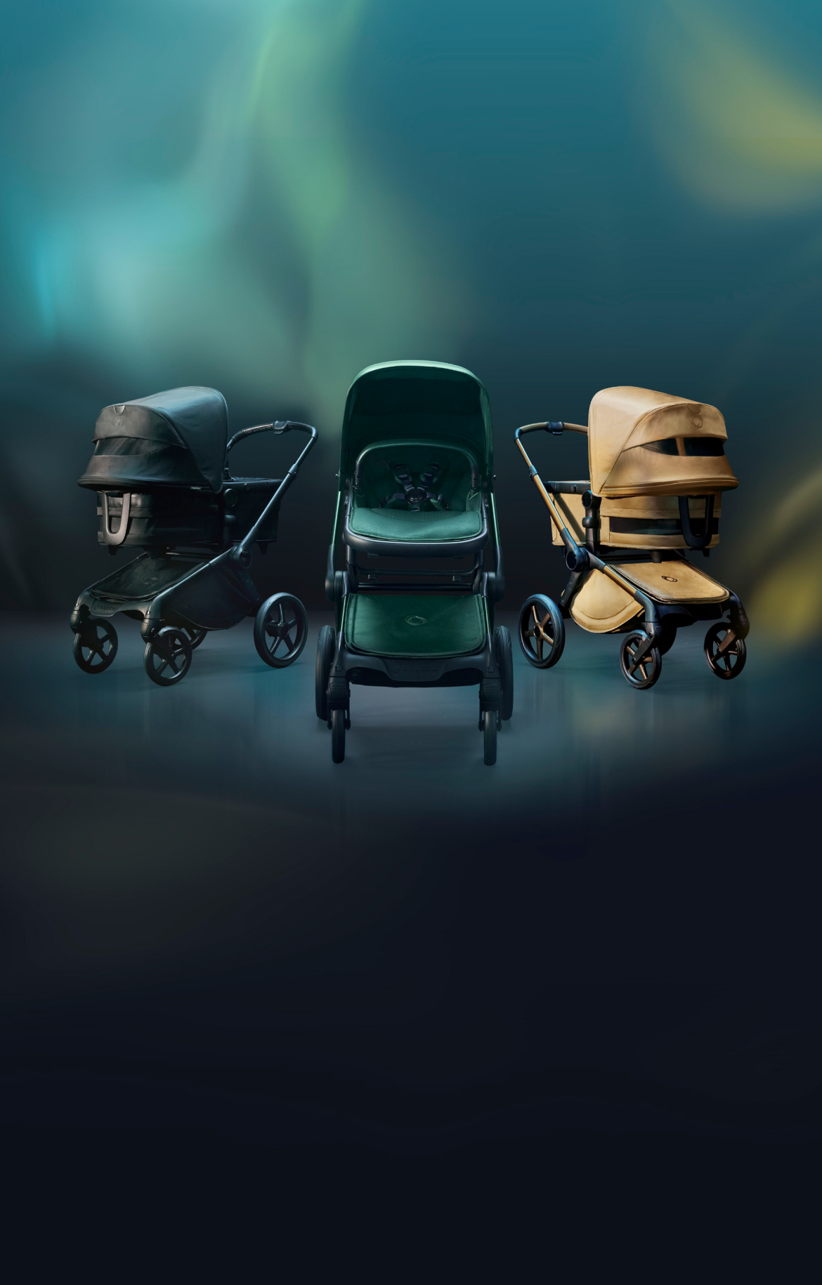 Refurbished Bugaboo Fox 5 complete Midnight black sun canopy, midnight ...