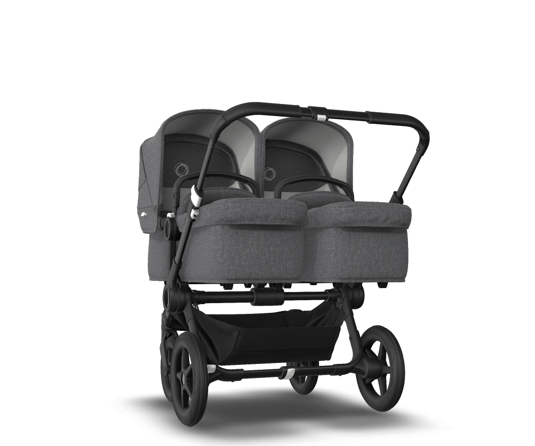 Bugaboo Donkey 3 Twin bassinet and seat stroller Grey mélange sun ...