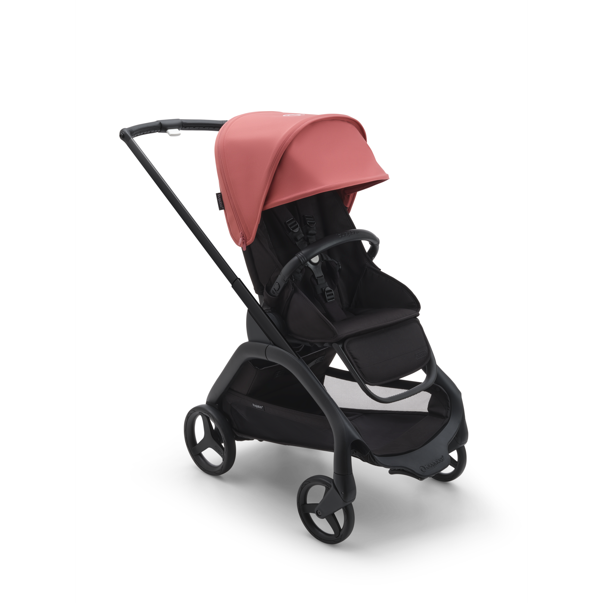 Bugaboo Dragonfly seat stroller Sunrise red sun canopy, midnight black ...
